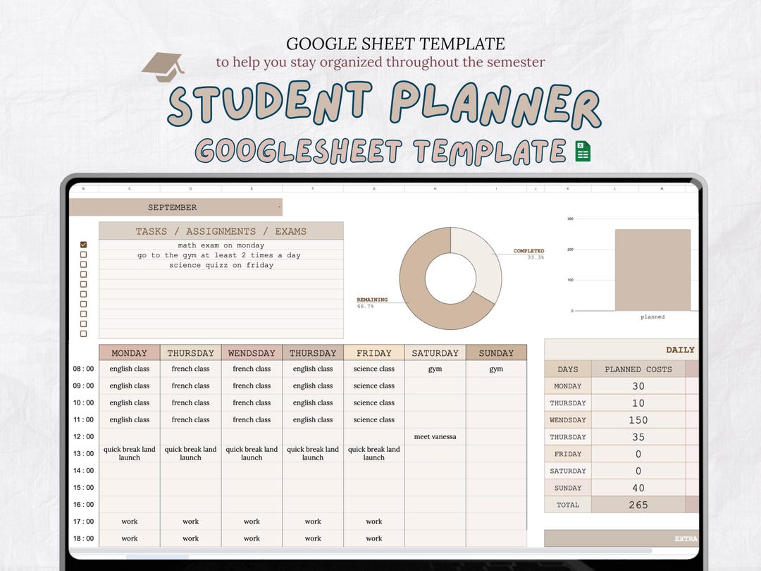 Neutral 2026 Student Planner , Homework and Expense Tracker All in One ...