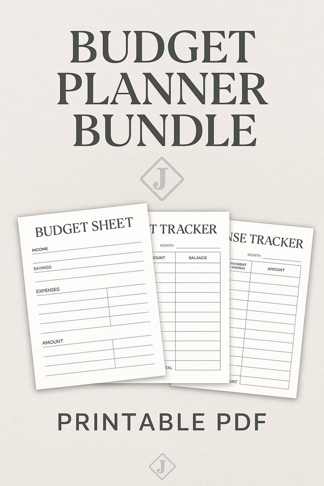 Budget Bundle | Finance Printable Set | Expense, Budget & Debt Trackers ...