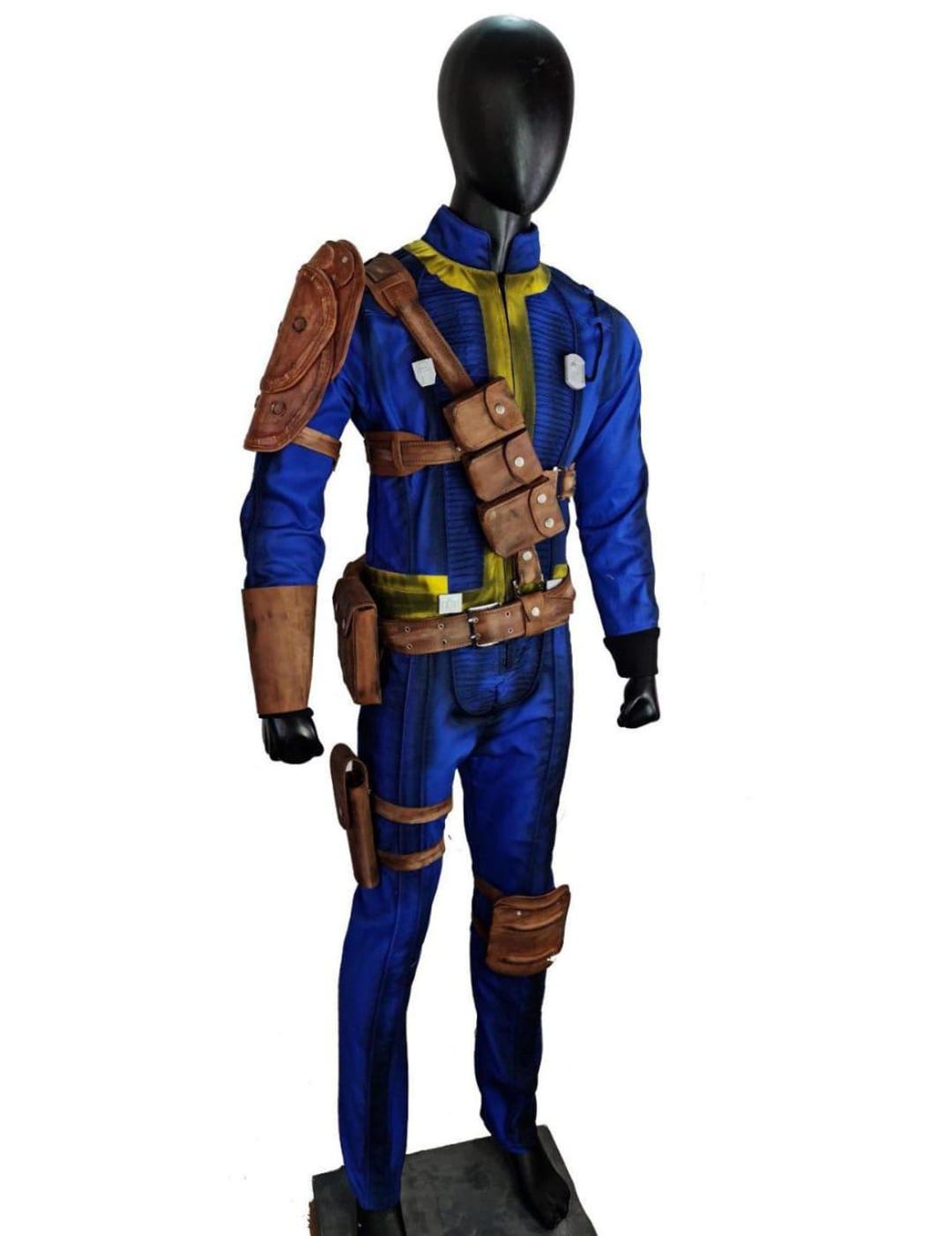 Fallout Vault Suit Set | Vault 33 & 101 Cosplay Costumes With Leather ...