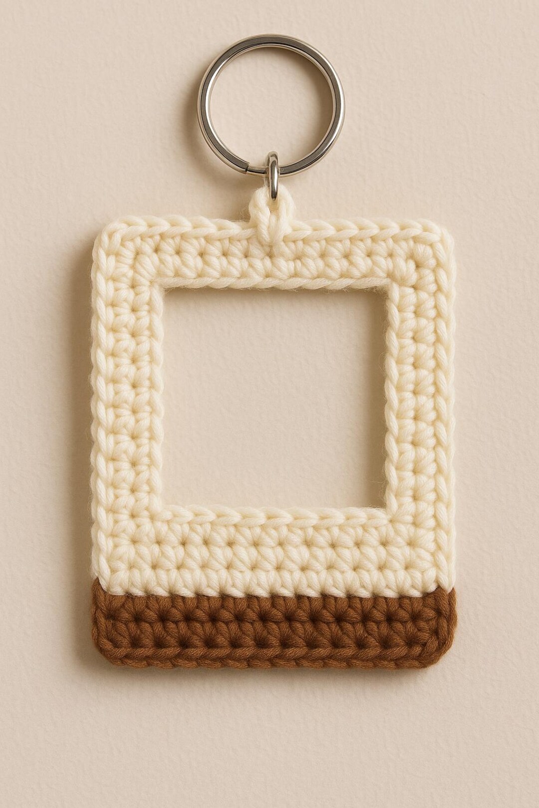 Polaroid Photo Frame Keychain - Handmade Crochet Keychain With Tassel ...