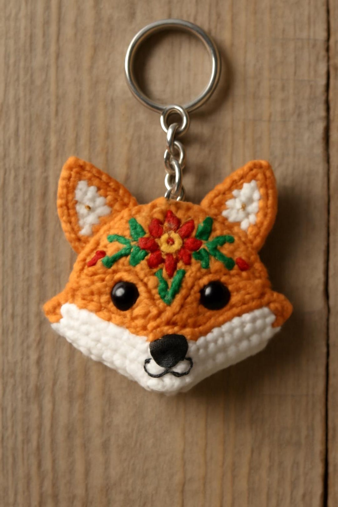 Russian Folklore Crochet Fox Keychain | Handmade Cute Animal Keychain ...