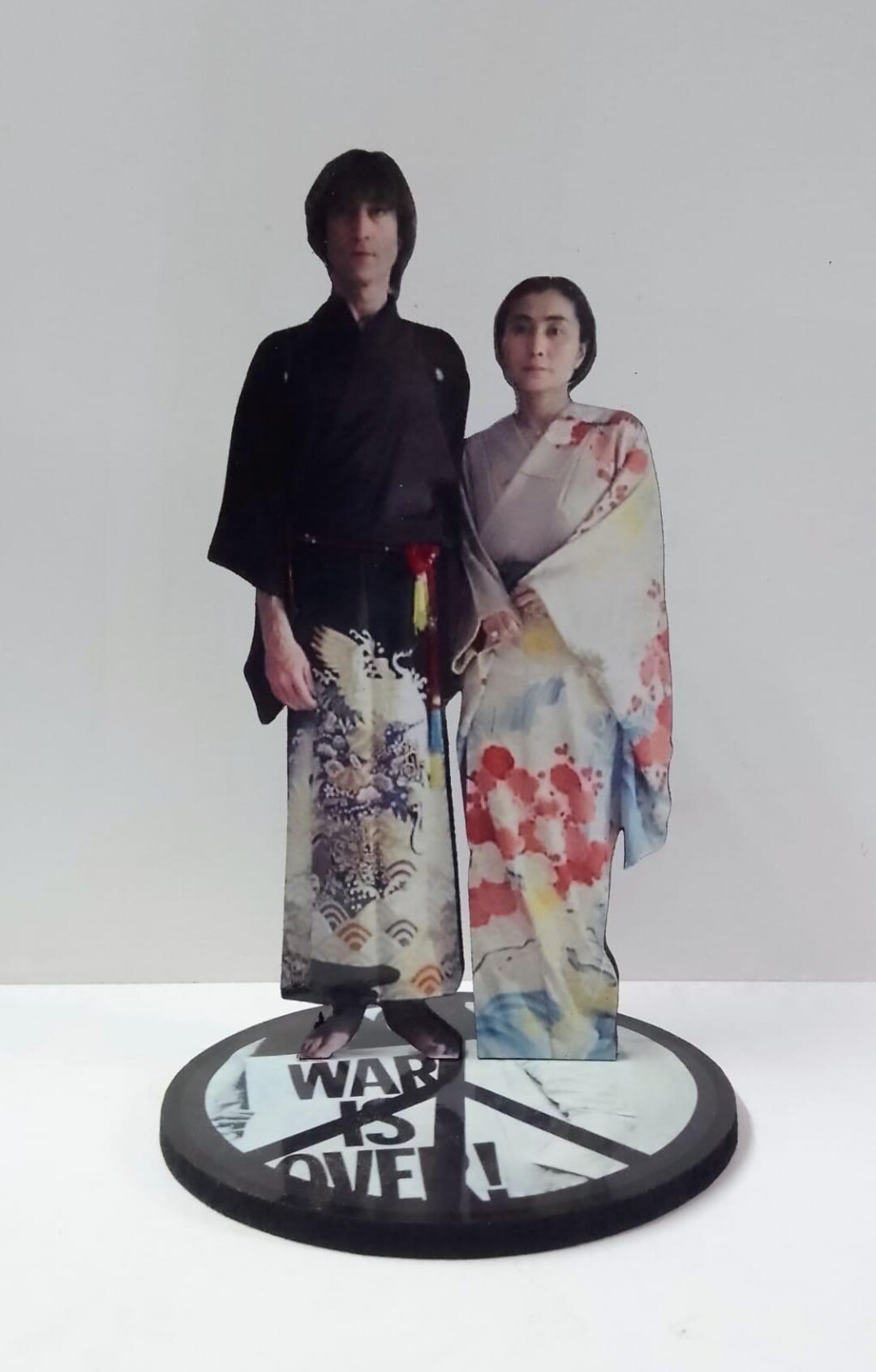 John LENNON & YOKO ONO 8" Display Standee the Beatles Cutout Figure ...