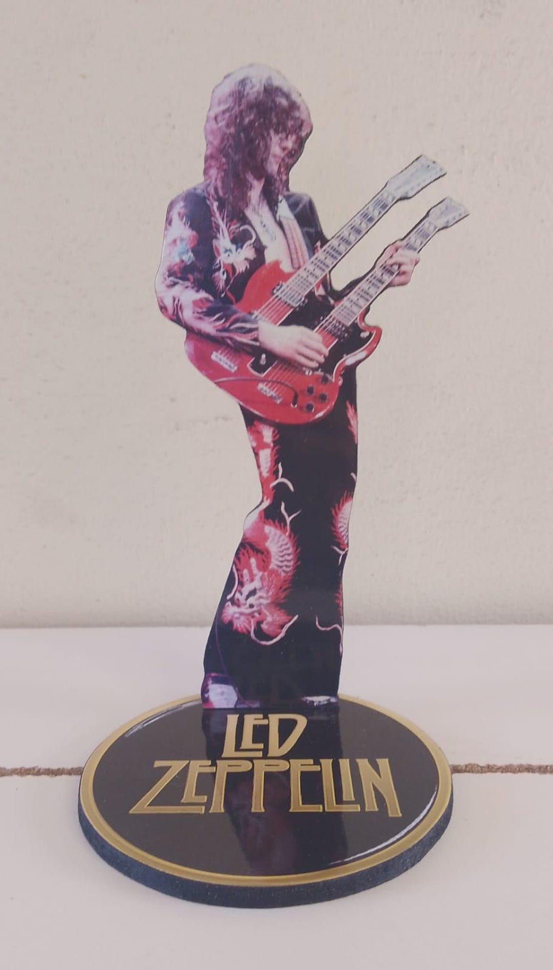 JIMMY PAGE 8" DISPLAY Standee Cutout Figure Led Zeppelin Decor Standup ...