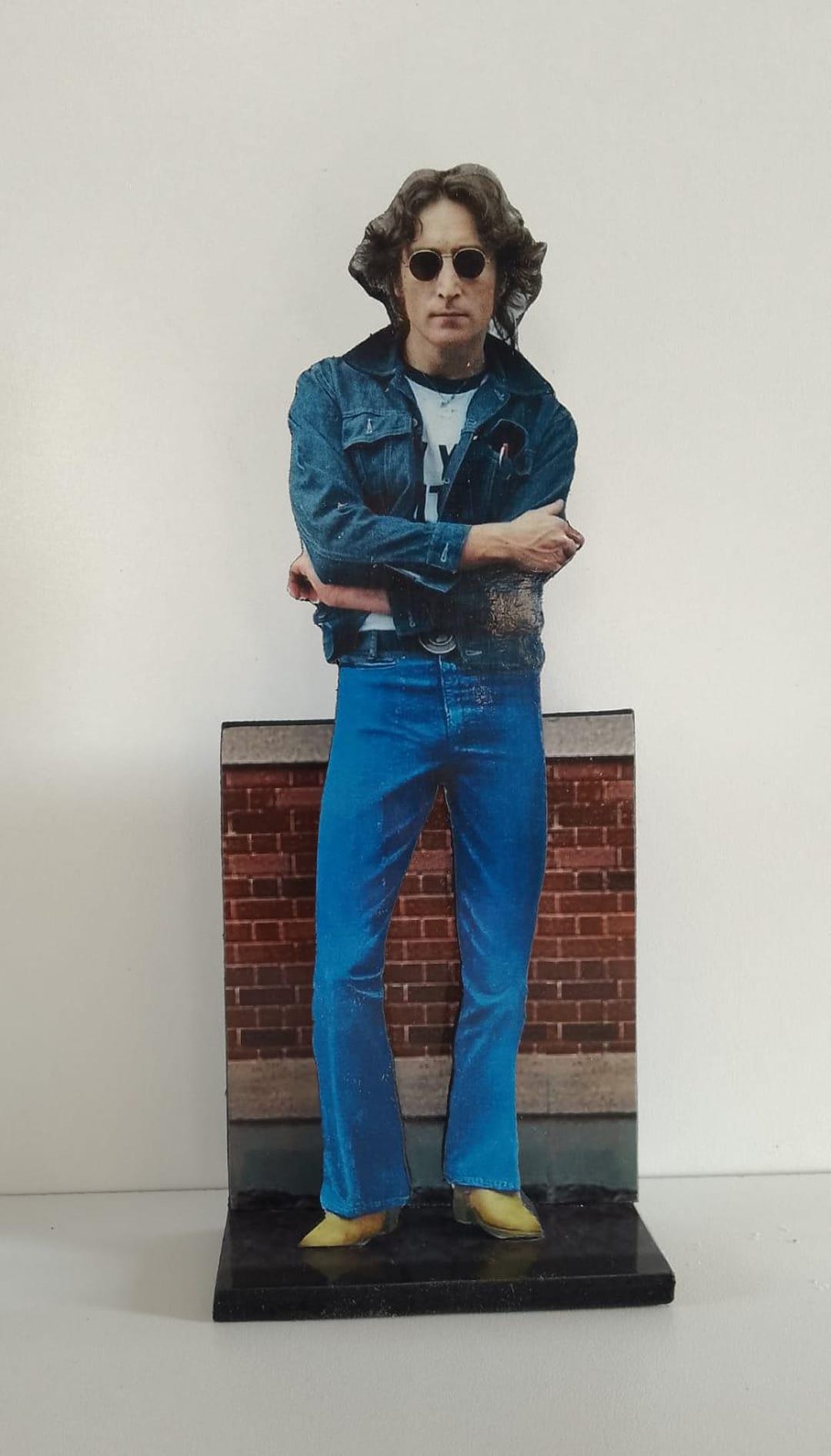 JOHN LENNON New York 8" DISPLAY Standee the Beatles Cutout Figure Decor ...