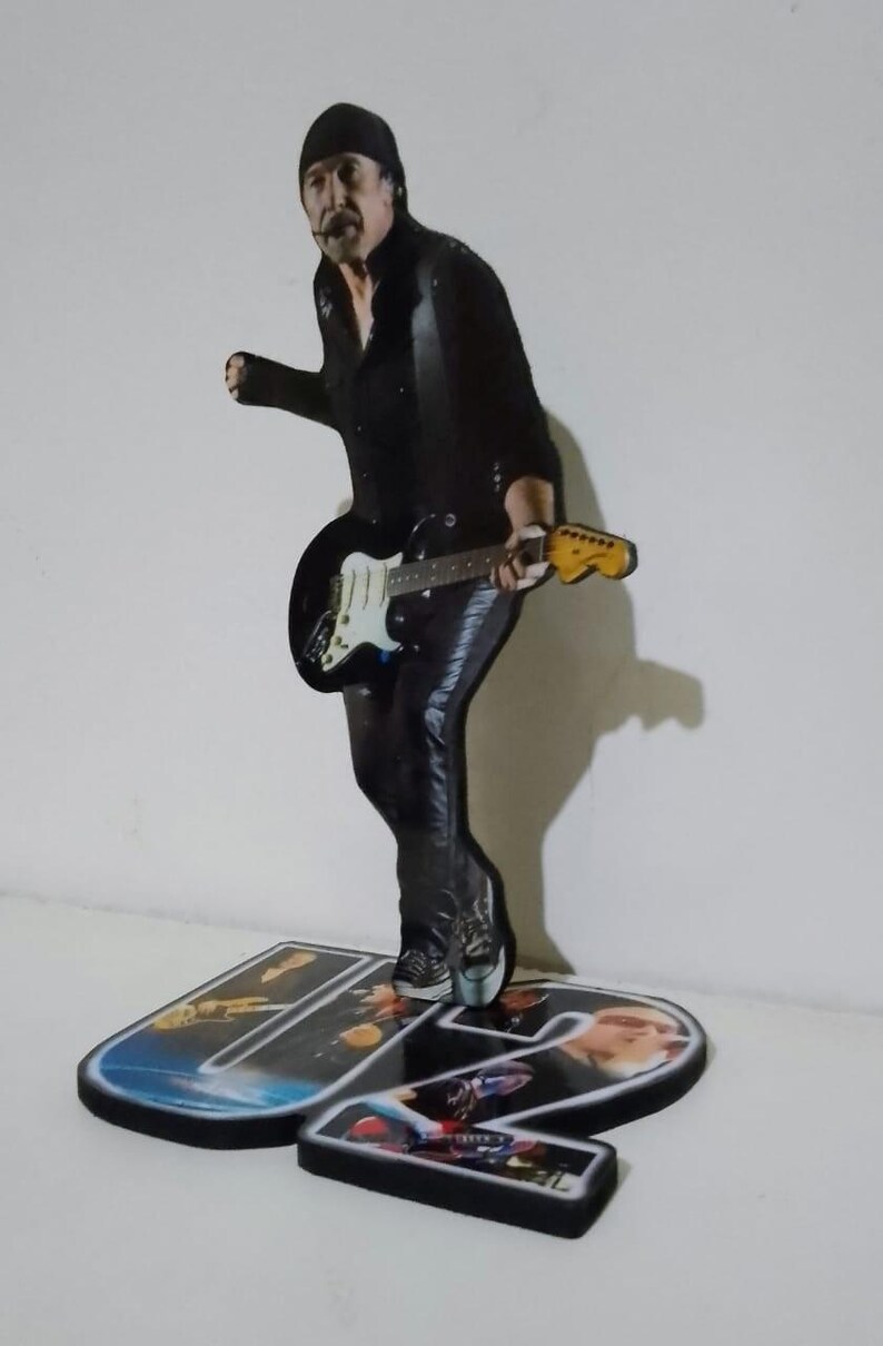 U2 THE EDGE 8" DISPLAY Standee Cutout Figure Decor Standup Rock Bono - Etsy