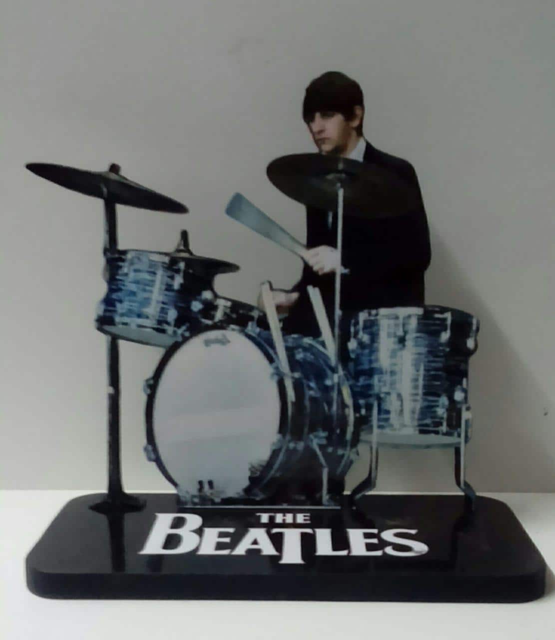 4 X THE BEATLES 8" DISPLAY Standees Cutout Figures Decor Standup Lennon ...