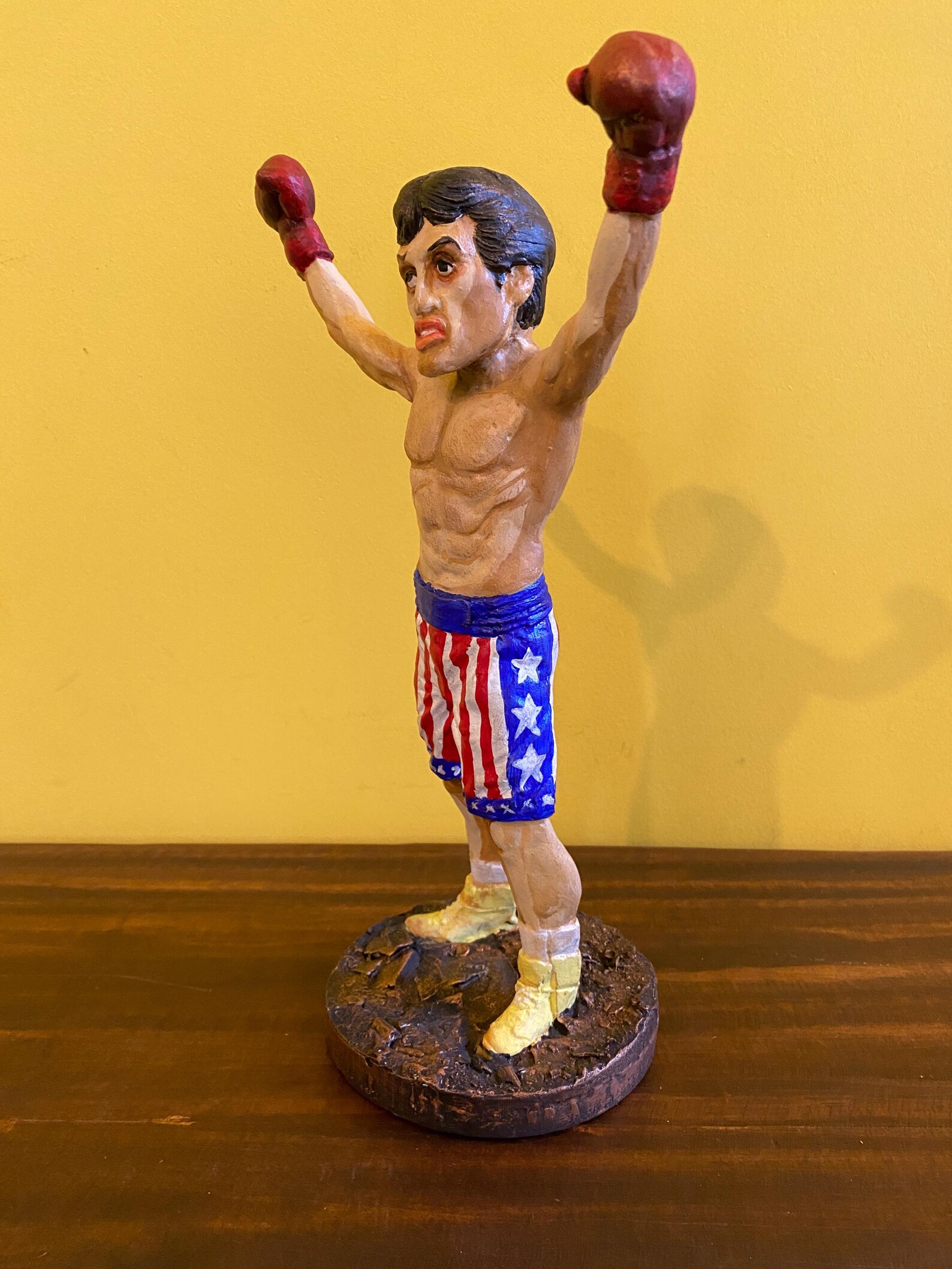 Handmade ROCKY BALBOA Sylvester Stallone 12" SCULPTURE Figure Statue ...