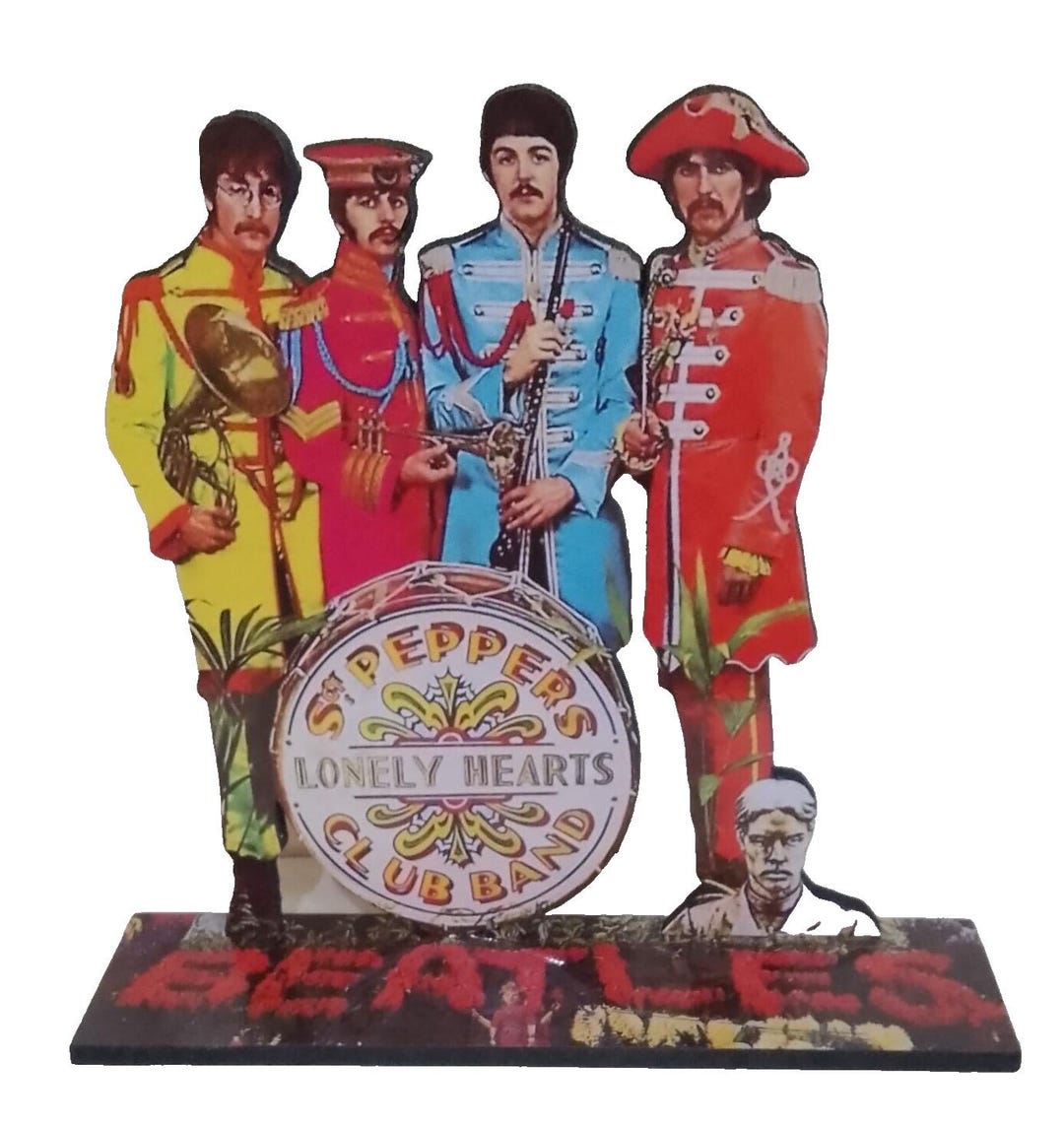 THE BEATLES 8" DISPLAY Standee Cutout Sgt. Pepper's Figure Decor ...