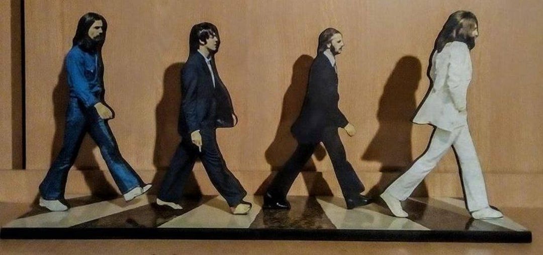 THE BEATLES Abbey Road 6" DISPLAY Standee Cutout Figure Decor Standup ...