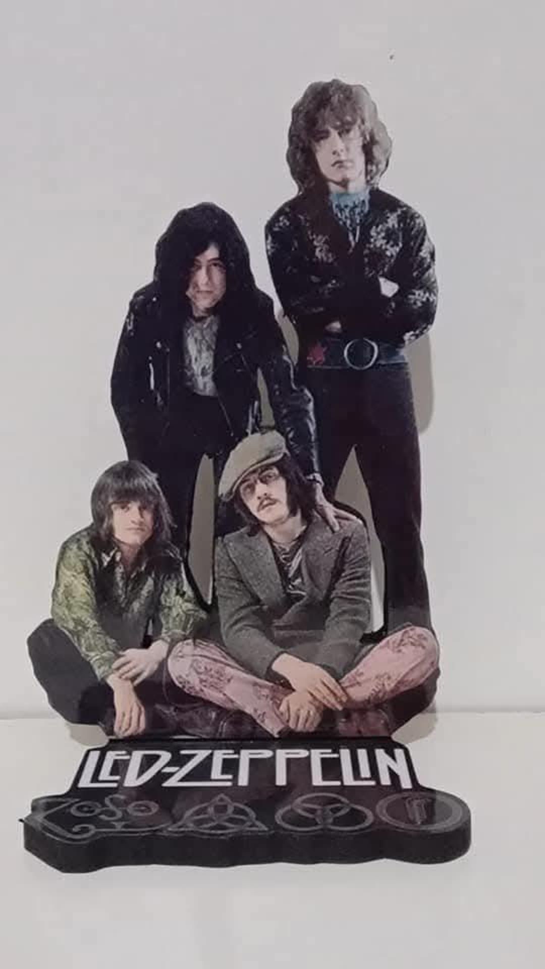 LED ZEPPELIN 8" DISPLAY Standee Cutout Figure Decor Standup Page Plant ...