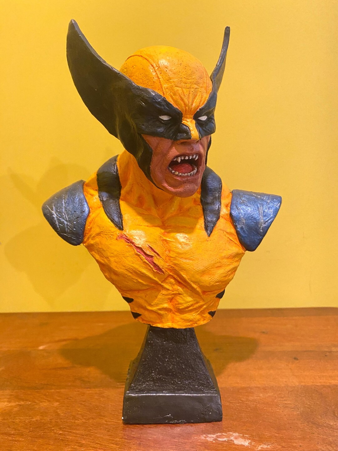 Handmade WOLVERINE BUST 10" Sculpture X-men Figure Logan Statue Movie ...