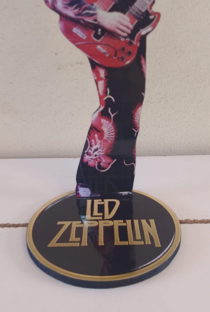 JIMMY PAGE 8" DISPLAY Standee Cutout Figure Led Zeppelin Decor Standup ...