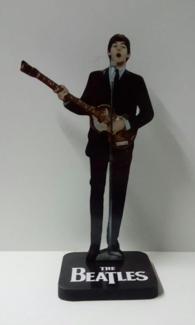 4 X THE BEATLES 8" DISPLAY Standees Cutout Figures Decor Standup Lennon ...