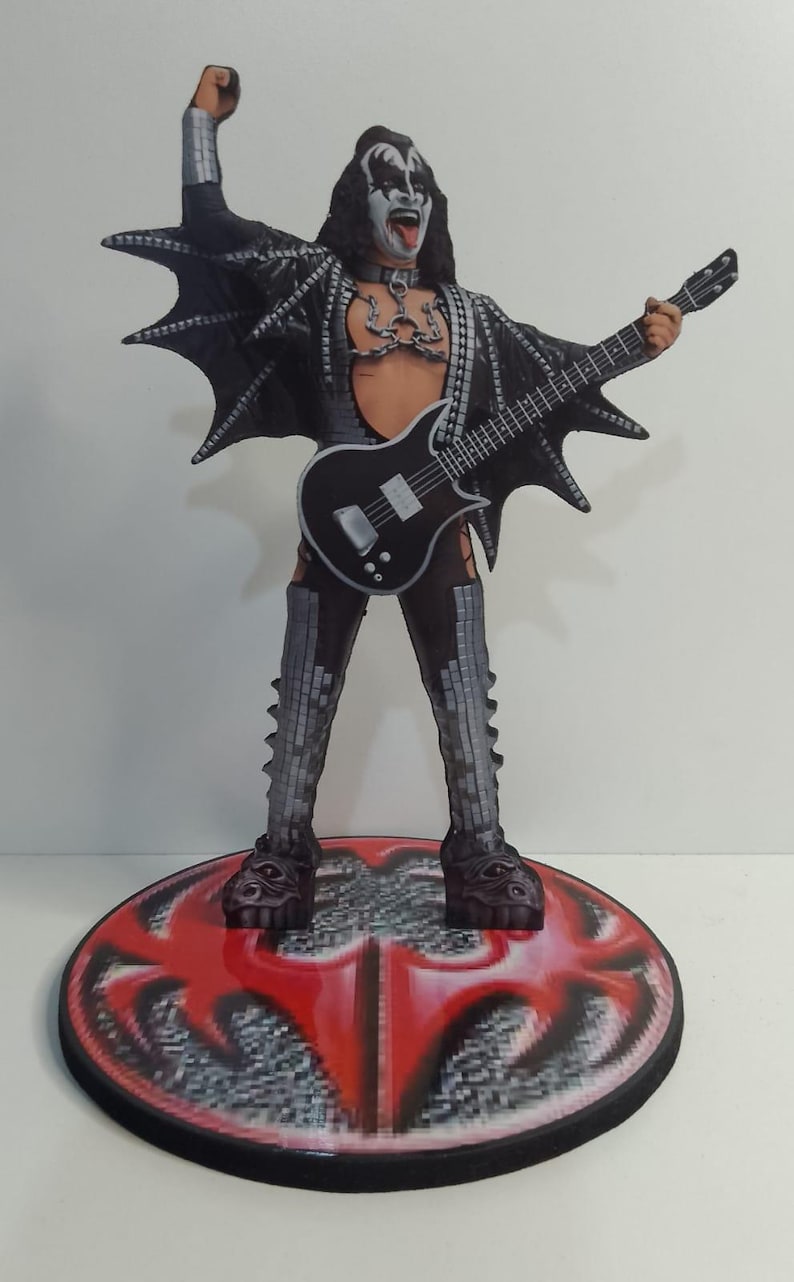 KISS Band X 4 DISPLAY Standees 8" Cutout Figures Decor Standup Stanley ...
