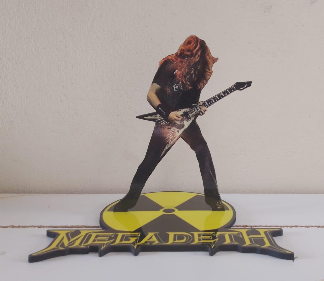 DAVE MUSTAINE 8" DISPLAY Standee Megadeth Cutout Figure Decor Standup ...