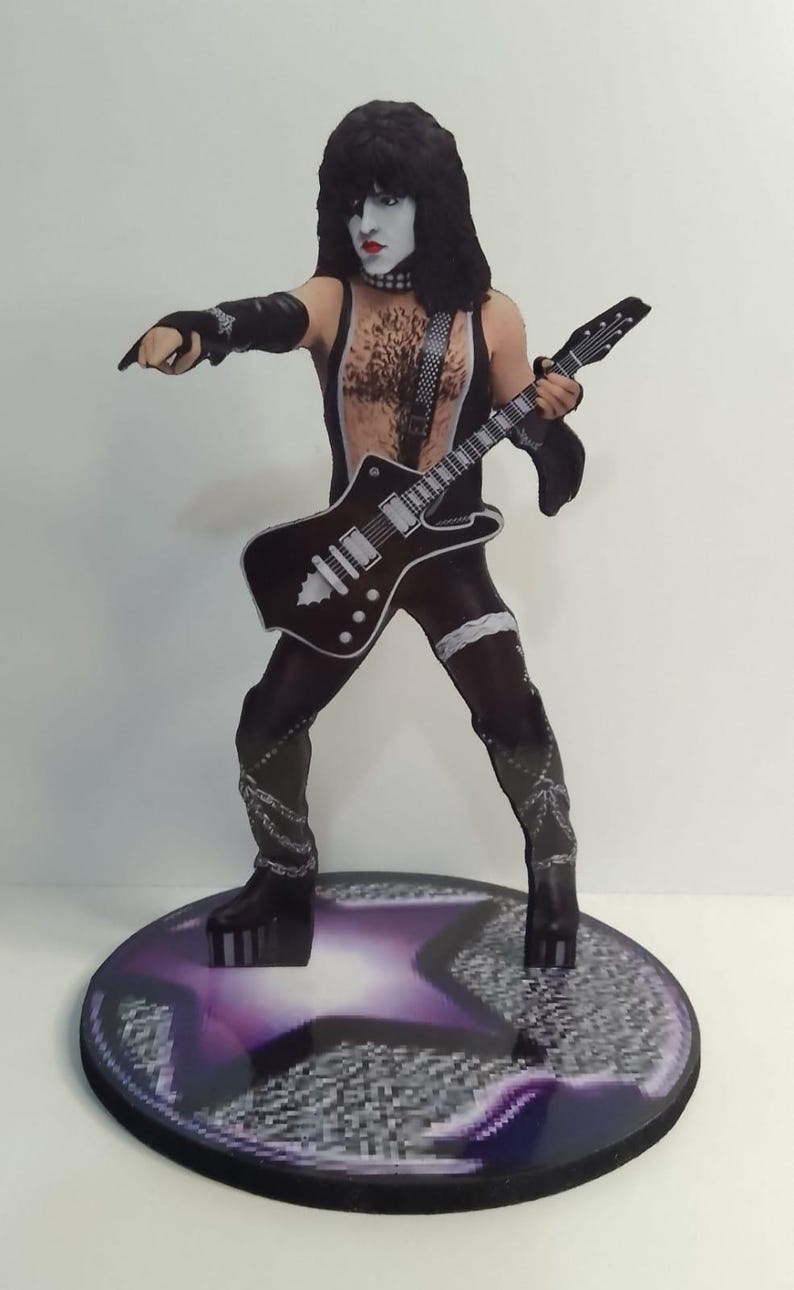 KISS Band X 4 DISPLAY Standees 8" Cutout Figures Decor Standup Stanley ...
