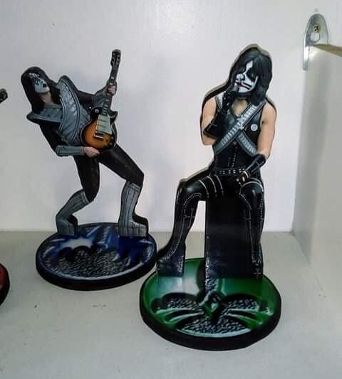 KISS Band X 4 DISPLAY Standees 8" Cutout Figures Decor Standup Stanley ...
