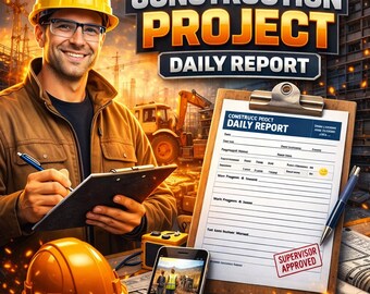 Foreman Daily Construction Report Form, Daily Site Report, Daily ...