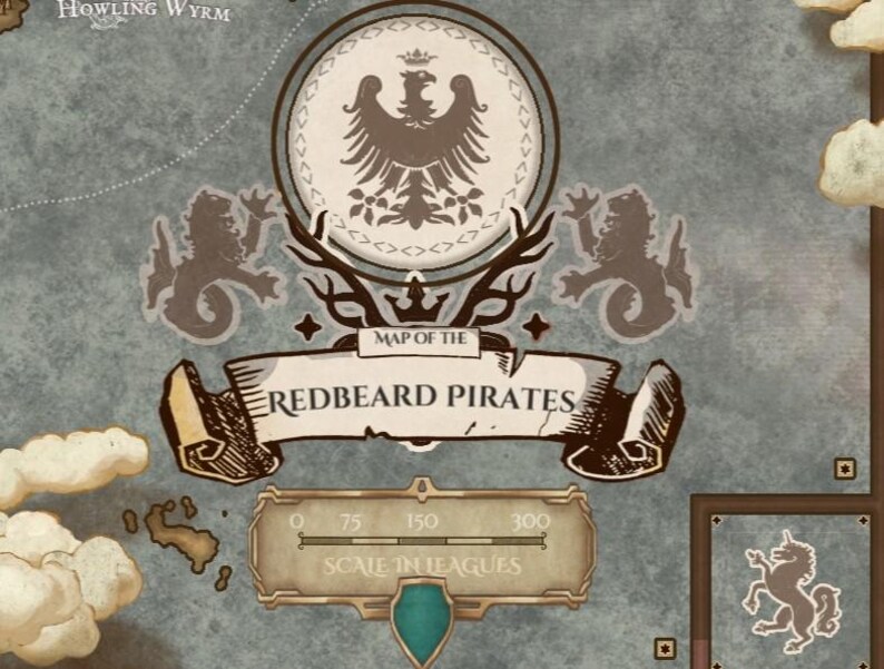 Redbeard's Treasure Map – Printable Fantasy Pirate Map | D&D Island ...