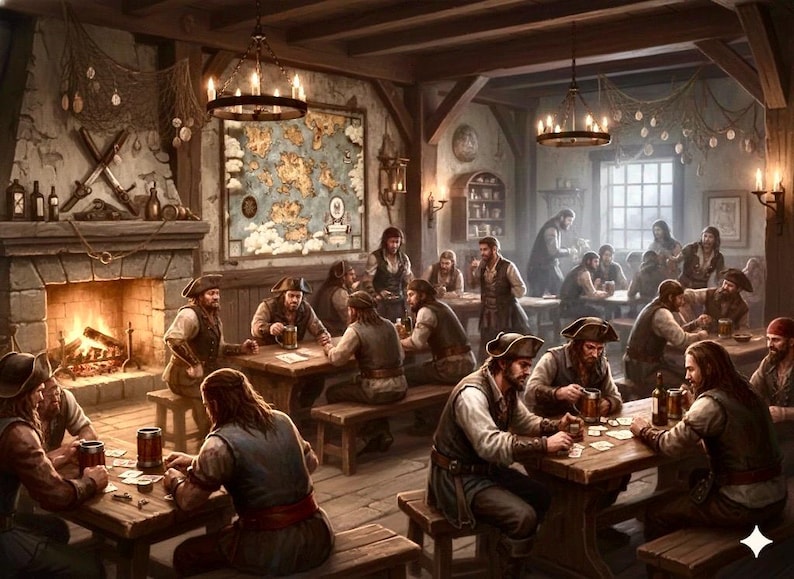 Redbeard's Treasure Map – Printable Fantasy Pirate Map | D&D Island ...