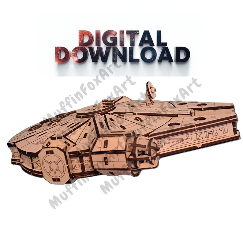 Star Wars, Millennium Falcon, Laser Cut Model, Digital Download, DIY ...
