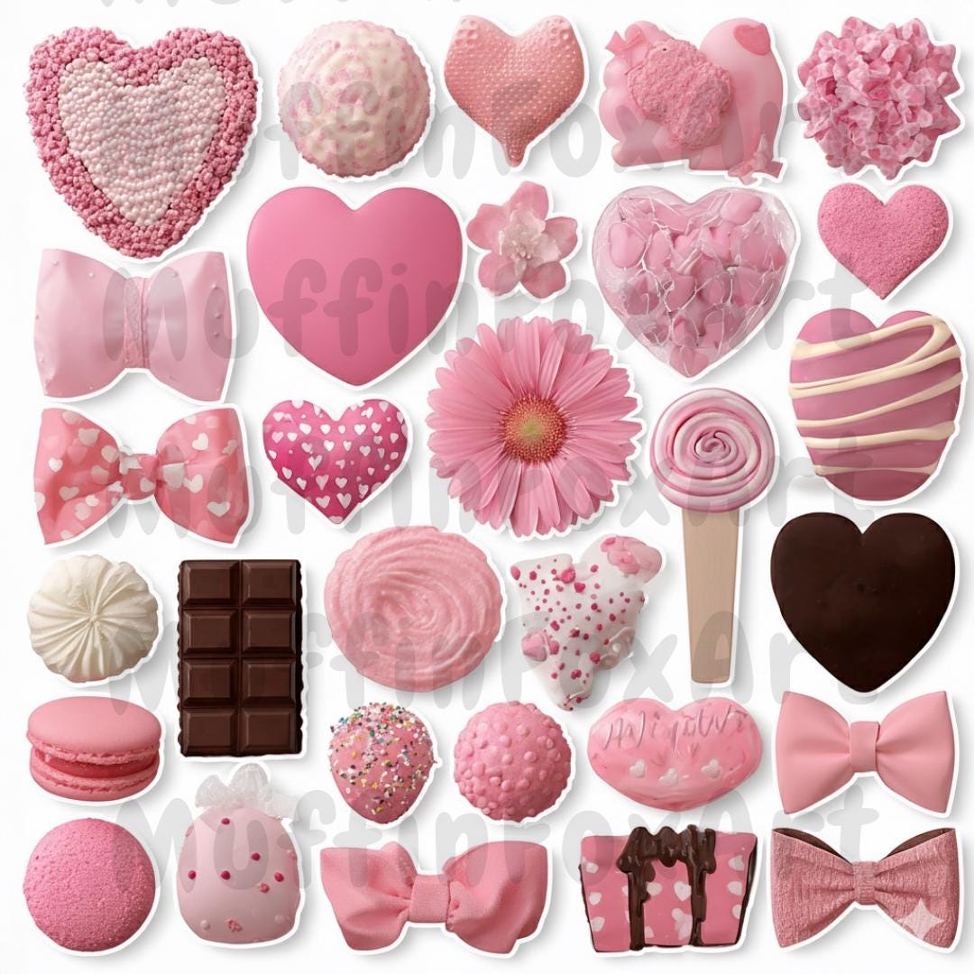 Sweet Candy Stickers Bundle, Digital Stickers, Cartoon Sweets Clipart ...