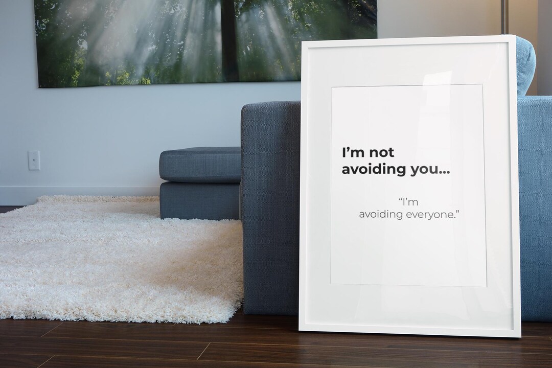 Funny Sarcastic Introvert Poster, I'm Avoiding Everyone, Printable ...