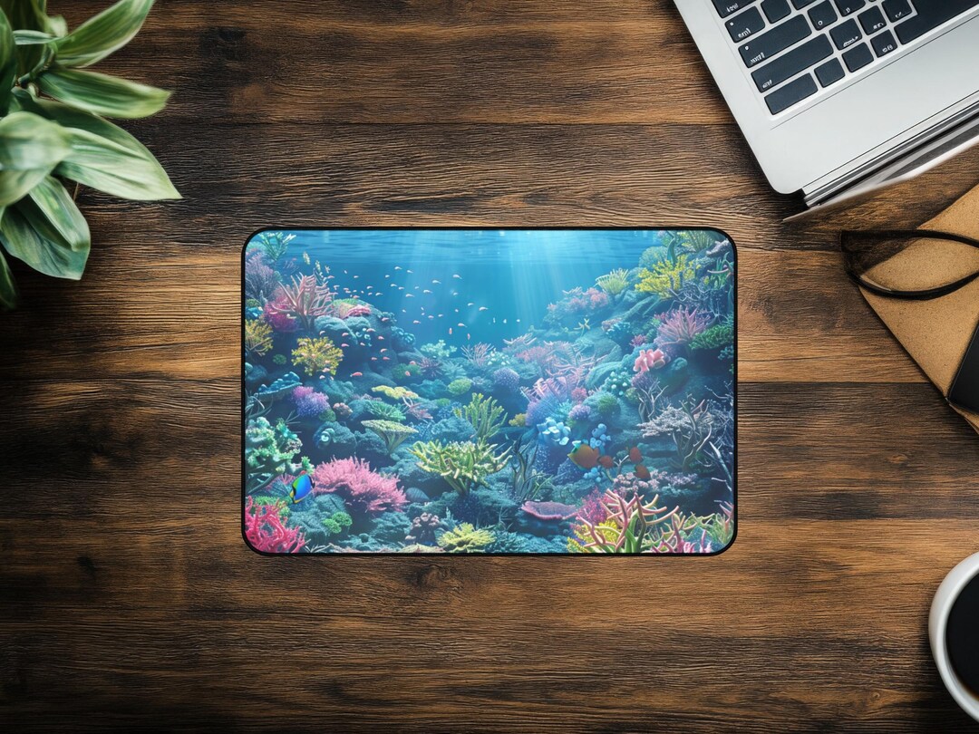 Ocean Desk Mat Mouse Pad Computer Work Space Office Accessory Tropical ...