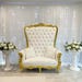 Royal Double Throne Chair for Sale – Luxury Gold & White Wedding King ...