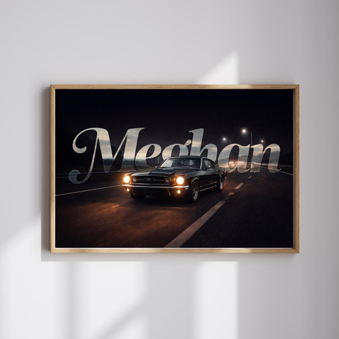 Modern Luxury Name Art, Customizable Name Typography, Digital Poster ...