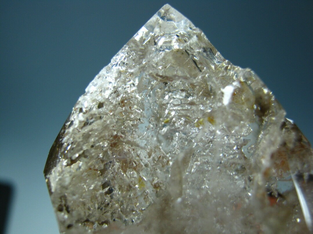 2.36" Clear Skeletal/ Elestial Quartz Crystal Polished Point Brazil Ly ...