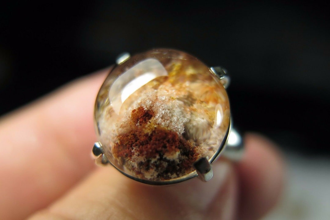 See Video 39 Ct. Lodolite Garden Quartz Sterling Silver Ring Size 5 1/2 ...