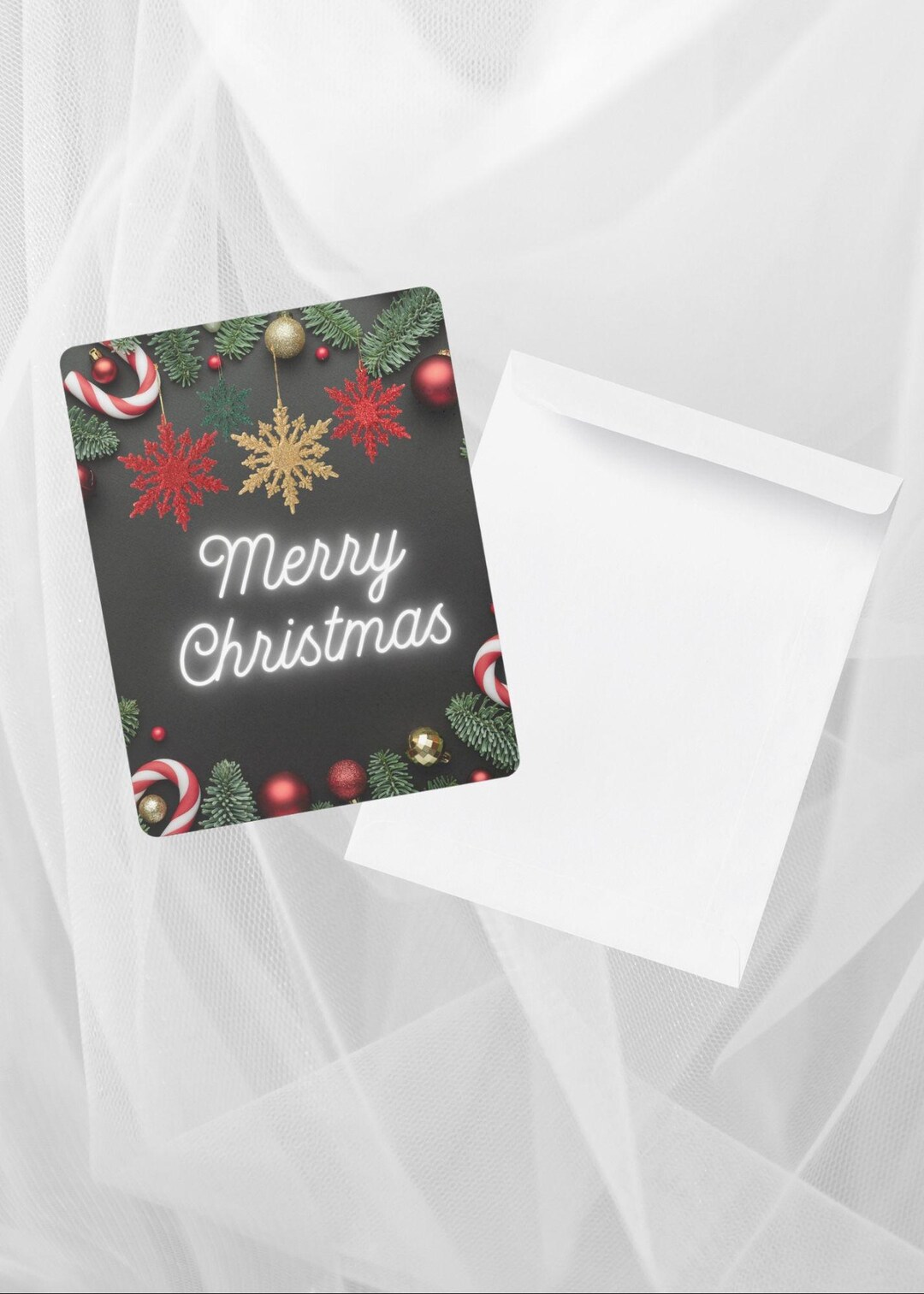 Christmas Postcard 5x7 | Holiday Greeting Card | Illustrated Christmas ...