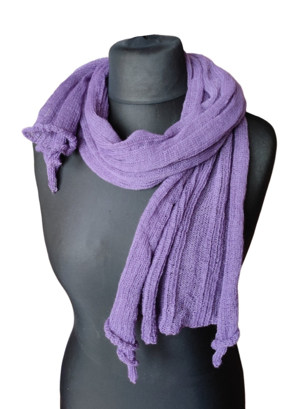 Purple Wool Scarf - Etsy