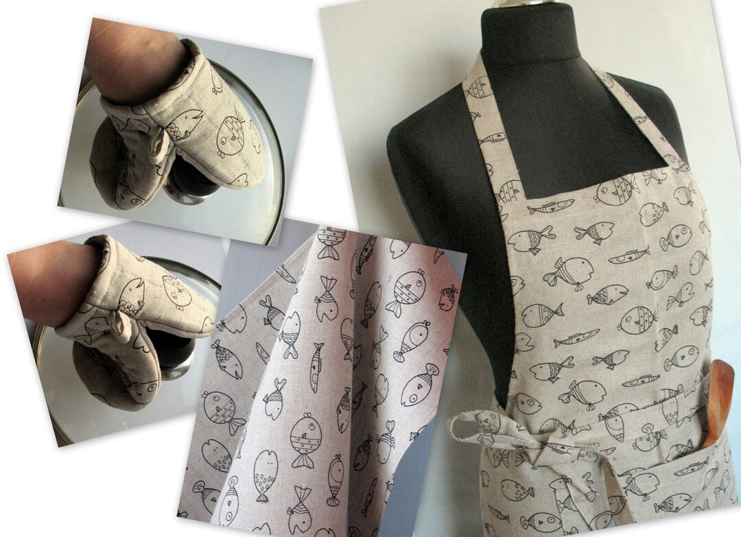 Apron Women Linen Kitchen Kit Apron Womens Aprons for Women Christmas ...