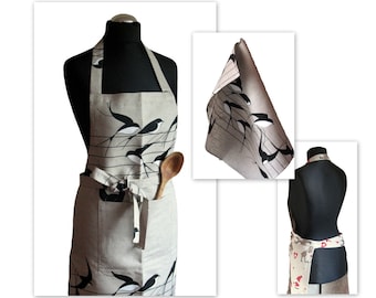 Linen Kitchen Kit Utility Apron Womens Aprons for Women Apron - Etsy