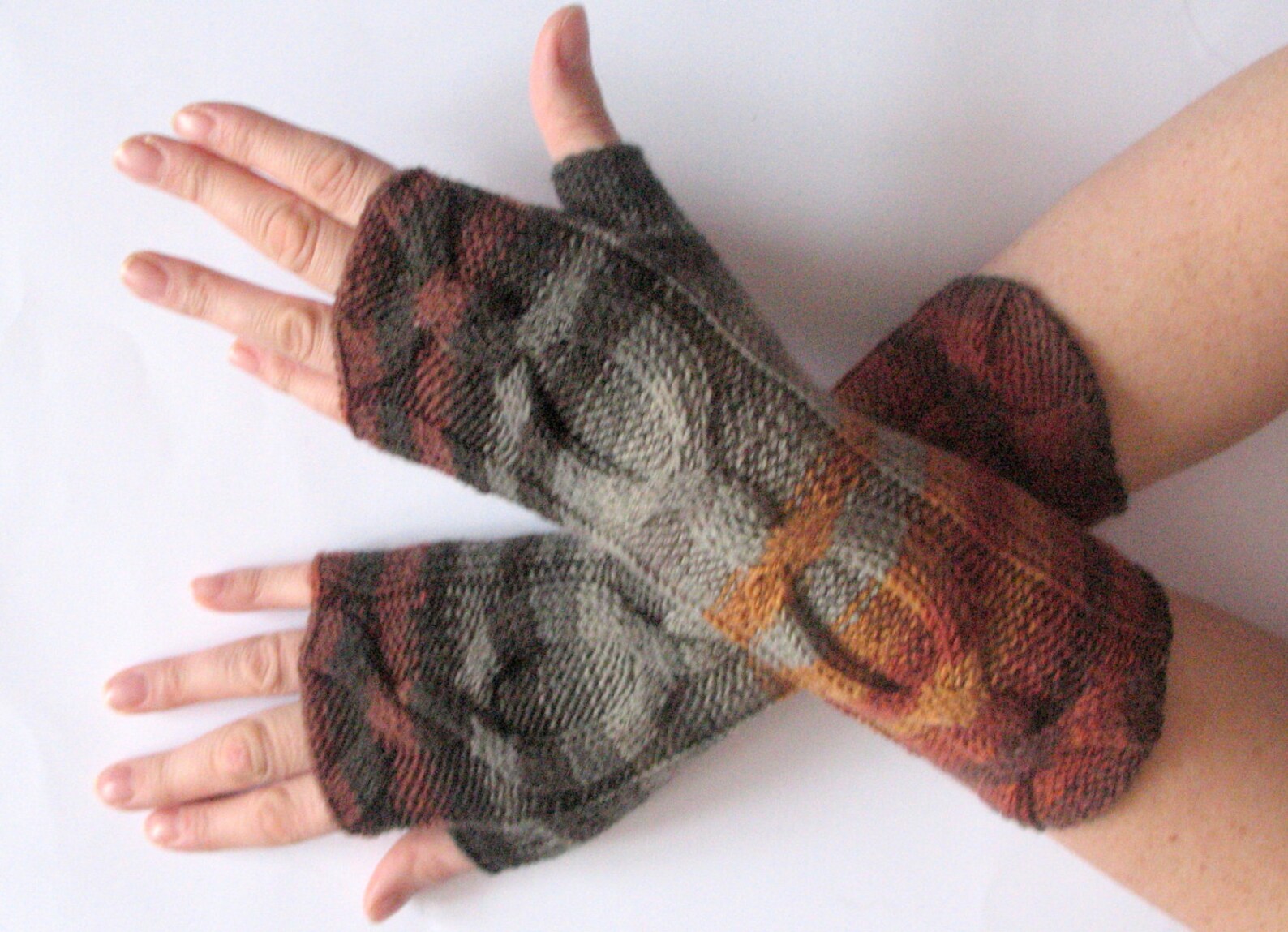 Fingerless Gloves Black Gray Brown Beige Wrist Warmers - Etsy