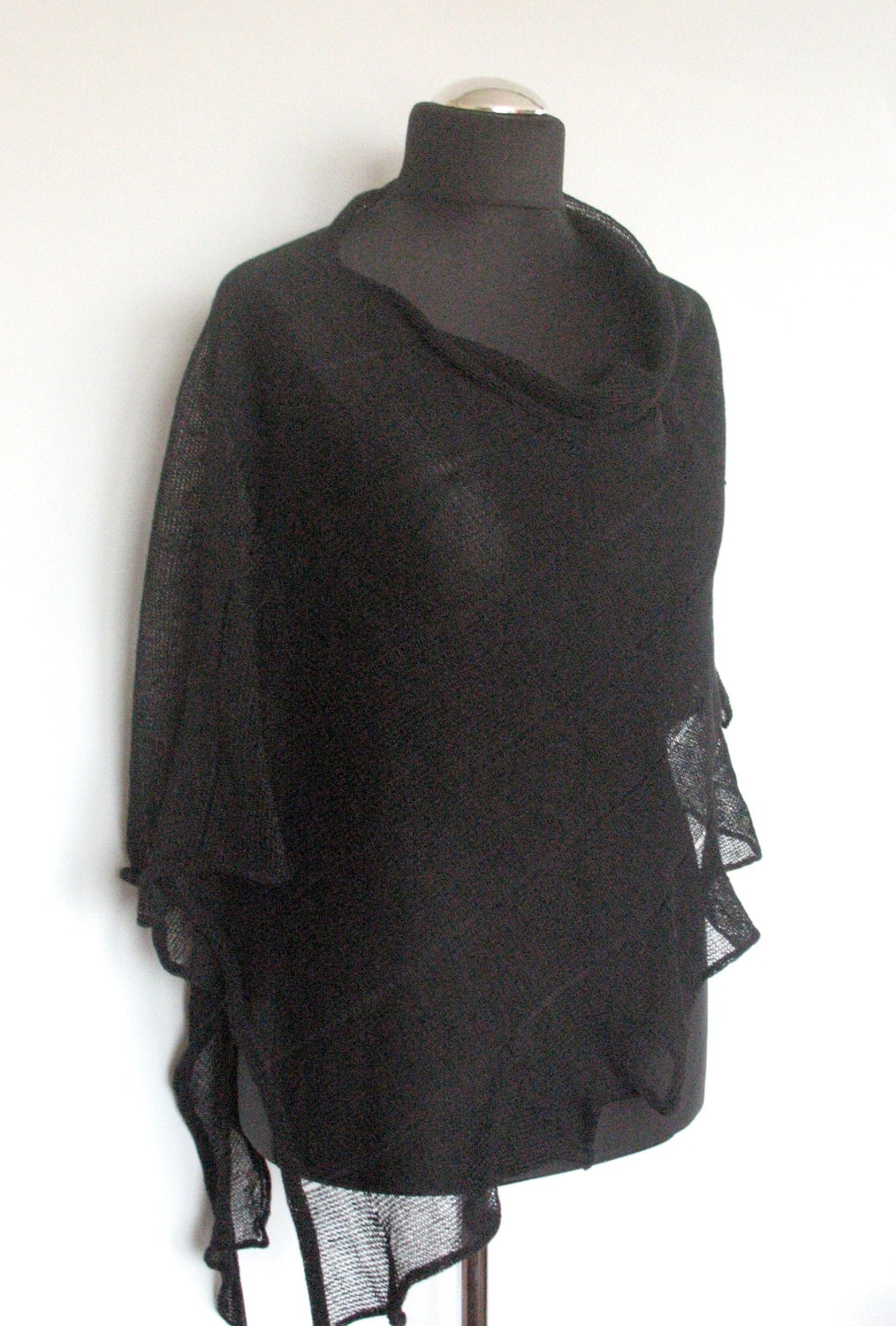 Linen Shawl Cape Clothing Red Stripes Striped / Clothing for | Etsy