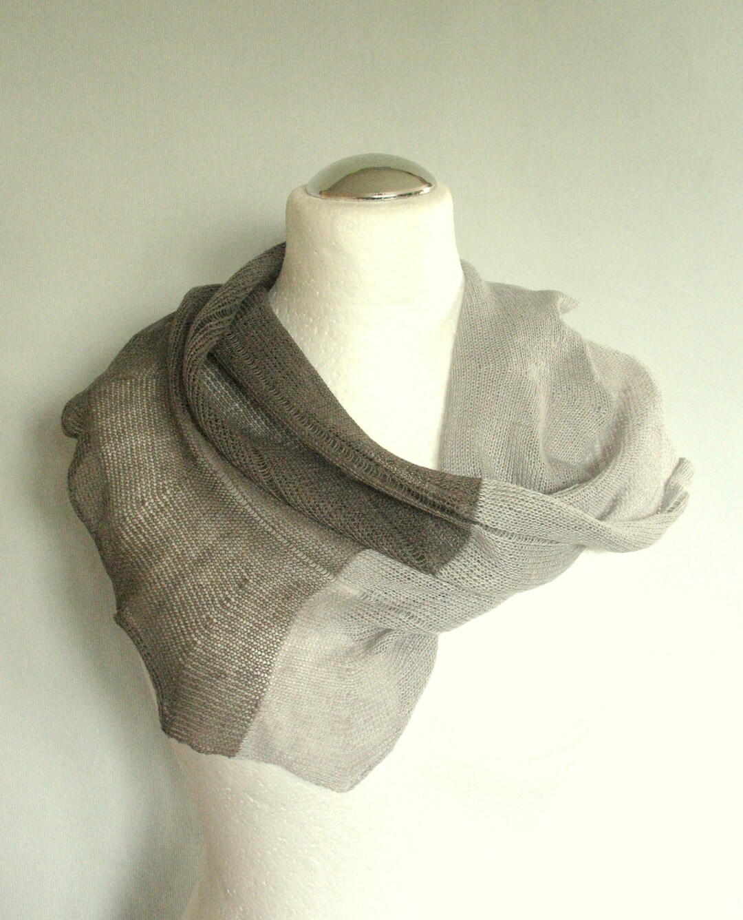 Linen Scarf Gray Infinity Scarf Cowl Wrap - Etsy