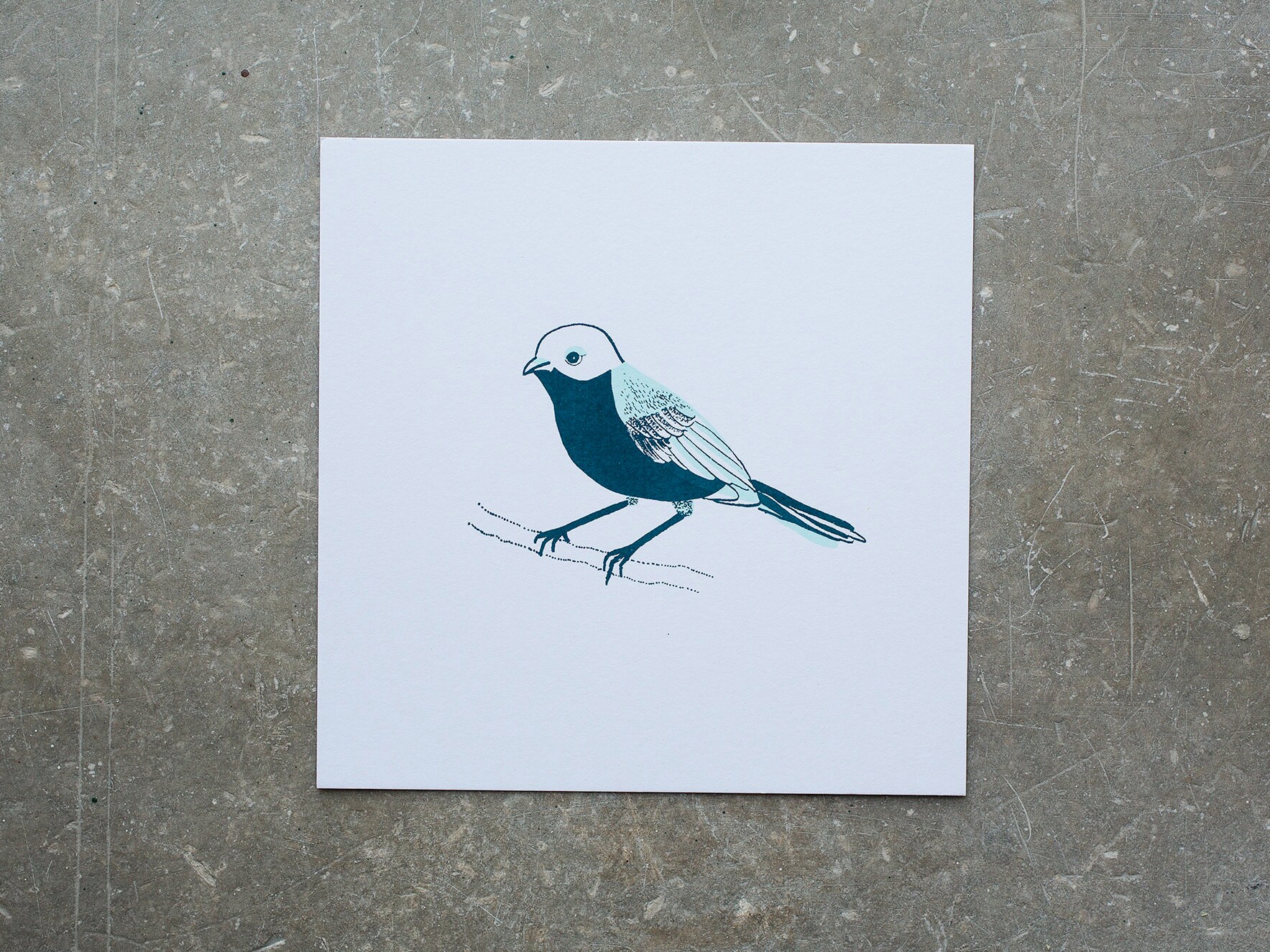 Bird Illustration Screen Print, Wall Art, Bird Print, Blue Bird Screen ...