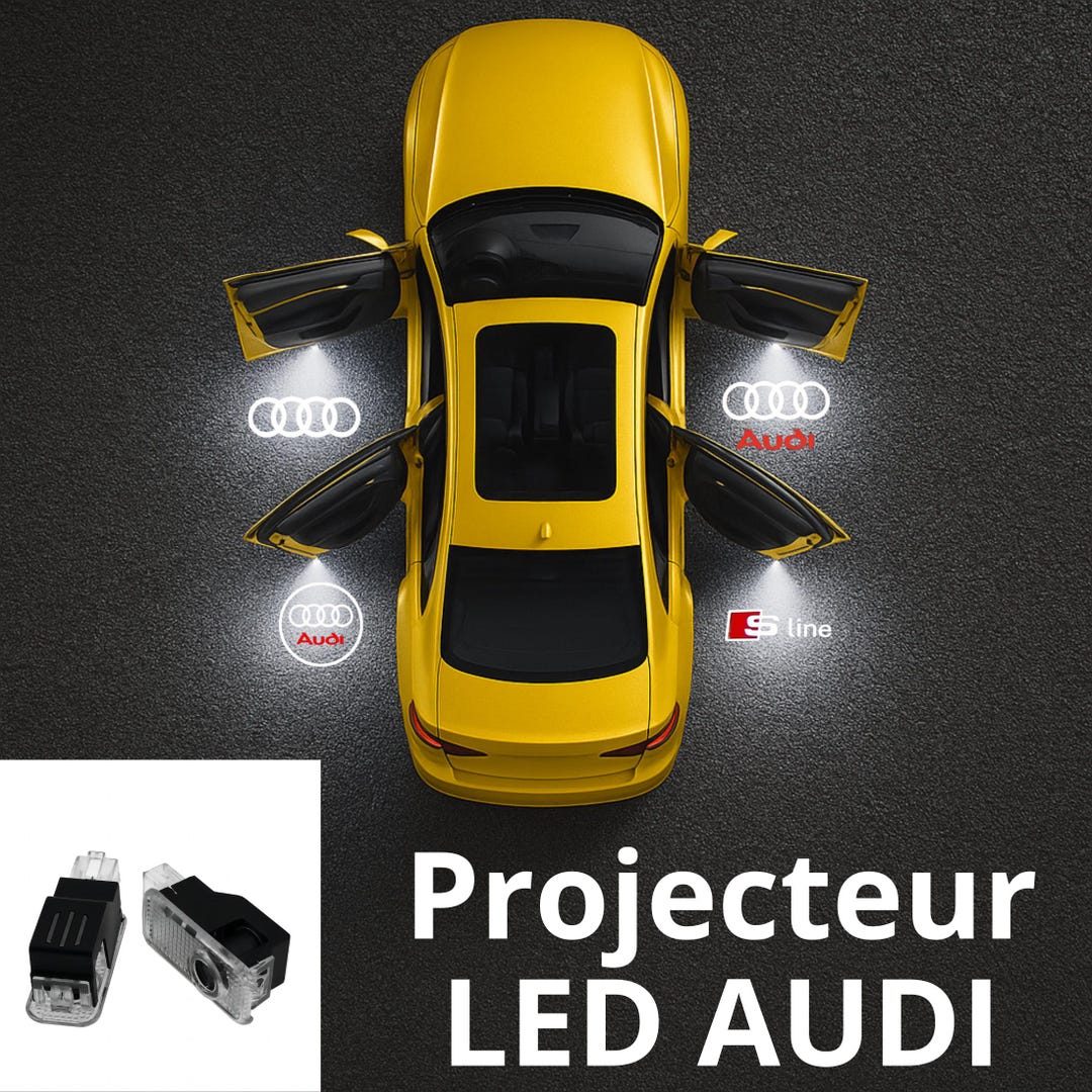 Audi Logo LED Projectors | Bright Door Lighting | Compatible With All ...