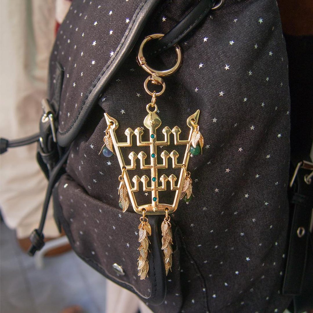 Korean Keychain – Replica Silla Gold Crown Bag Charm, Traditional ...