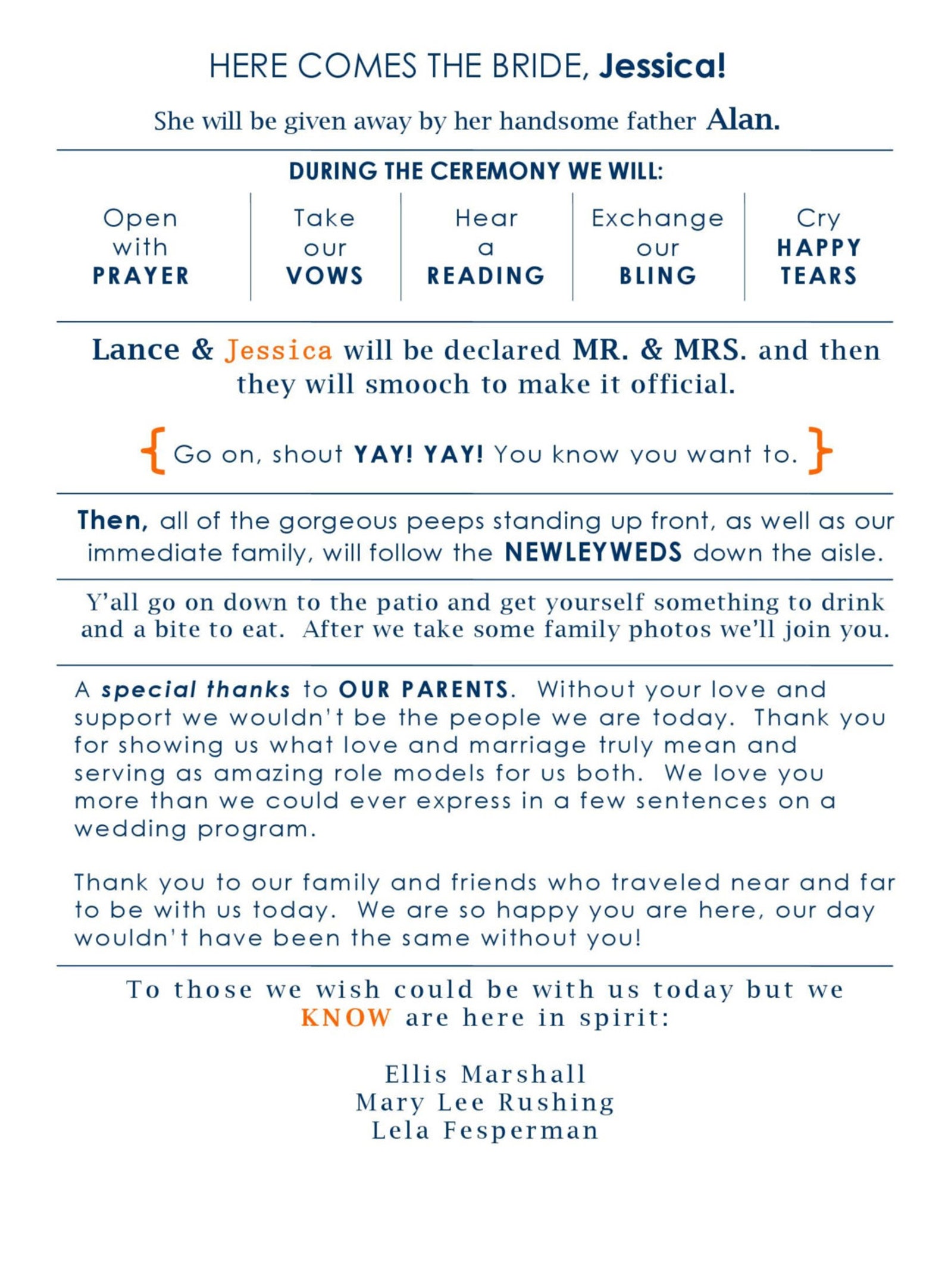 Printable Funny Double Sided Wedding Programs, Digital File - Etsy