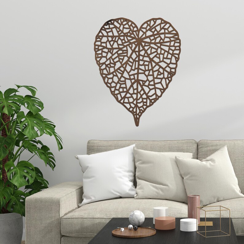 Leaf Wall Art Wood, Large Wooden Leaf Wall Art, Leaf Wall Wood Hanging ...