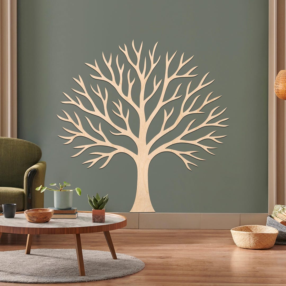 Wooden Tree Wall Art, Wooden Tree Wall Decor, Tree Wall Decor, Tree ...