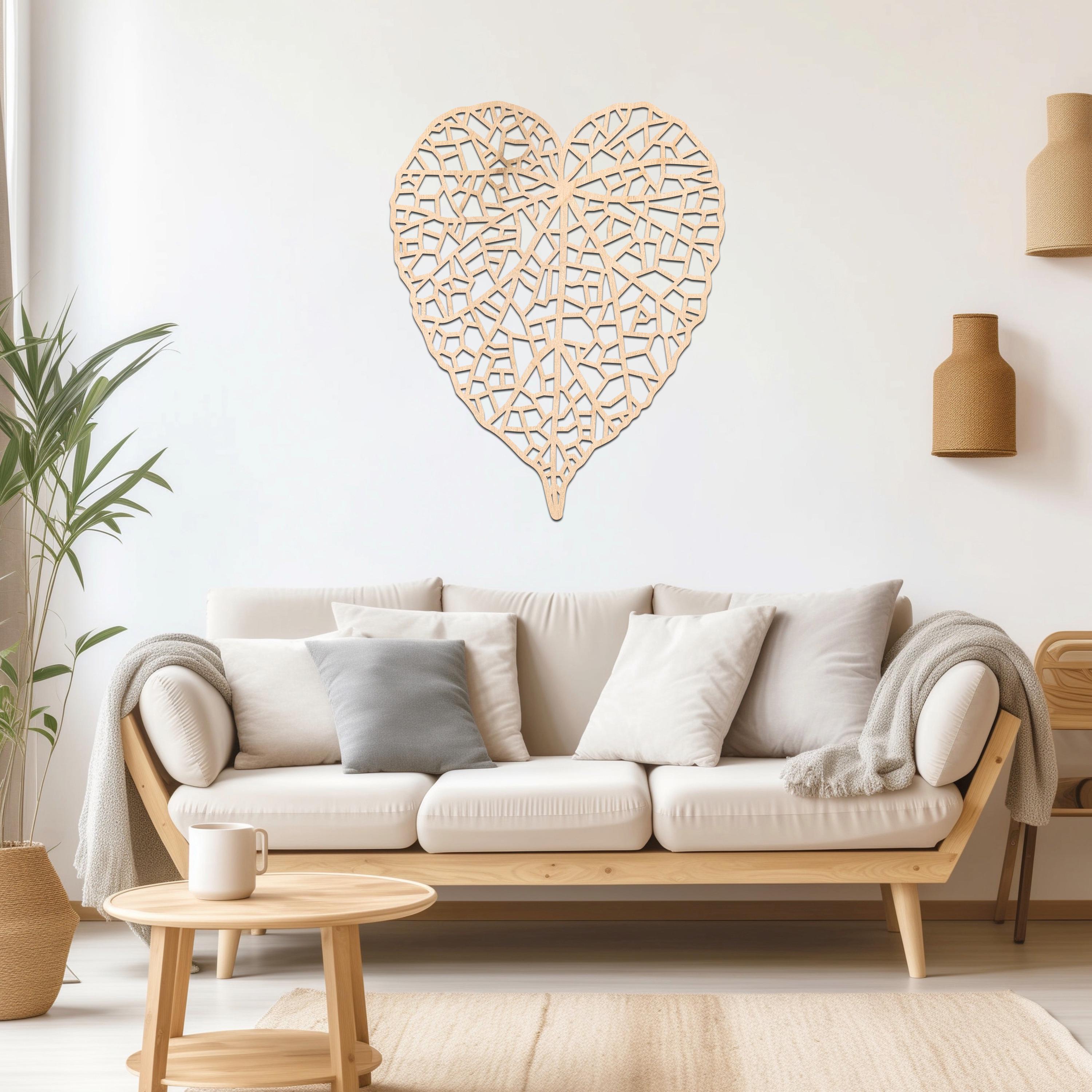 Leaf Wall Art Wood, Large Wooden Leaf Wall Art, Leaf Wall Wood Hanging ...