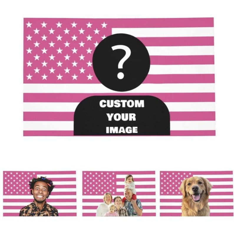 Eyesoul Custom Pink America Flag Personalized Flags Design Your Image ...