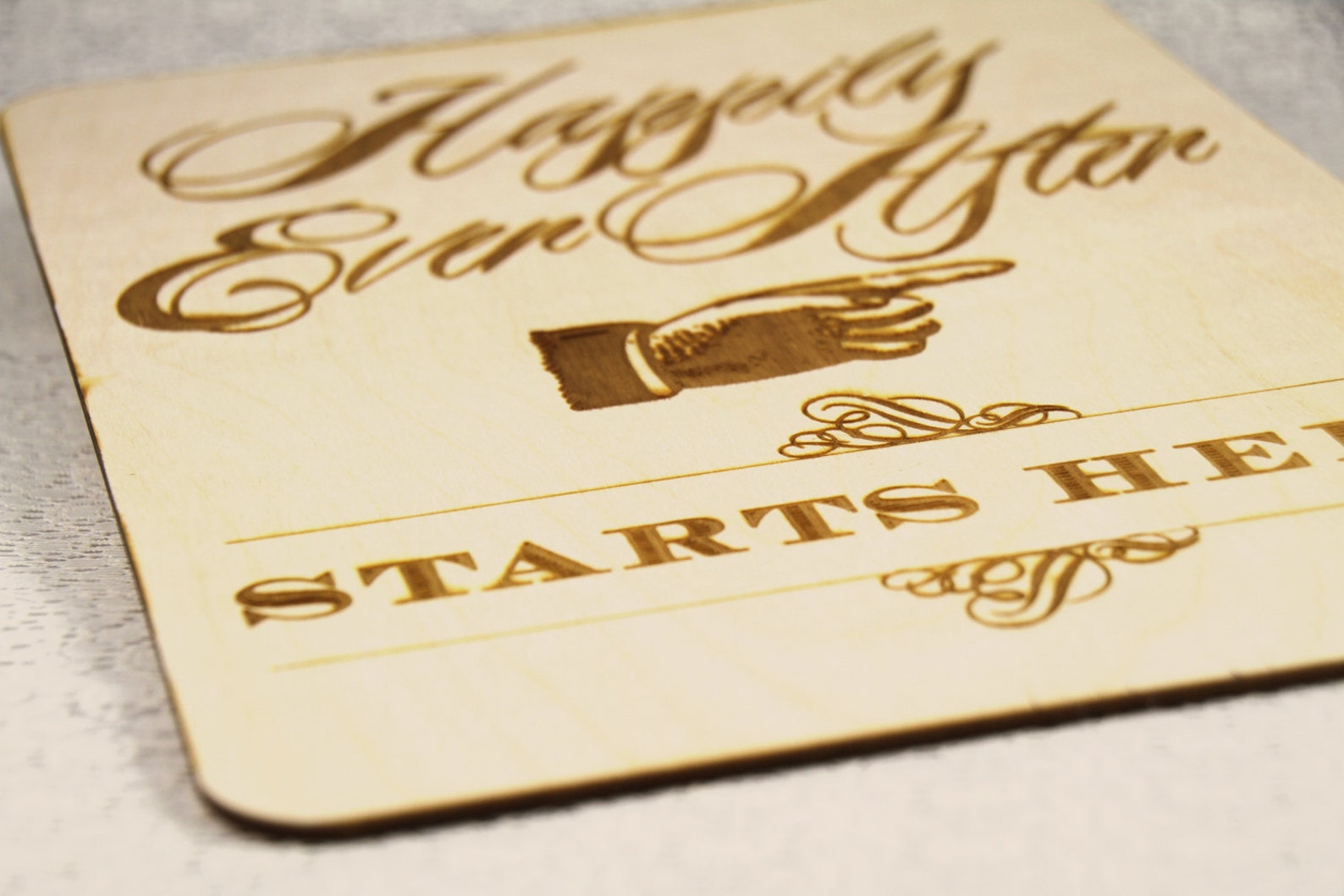 Happily Ever After Starts Here Sign | Etsy