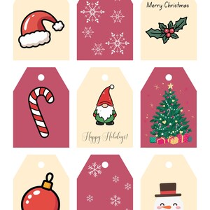 Magical Holiday Gift Tags – Festive & Ready to Print! 36 Unique Designs ...