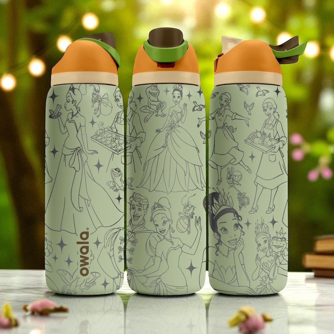 Fairy Princess & Frog Engraved Owala Tumbler – 16oz 24oz 32oz 40oz ...